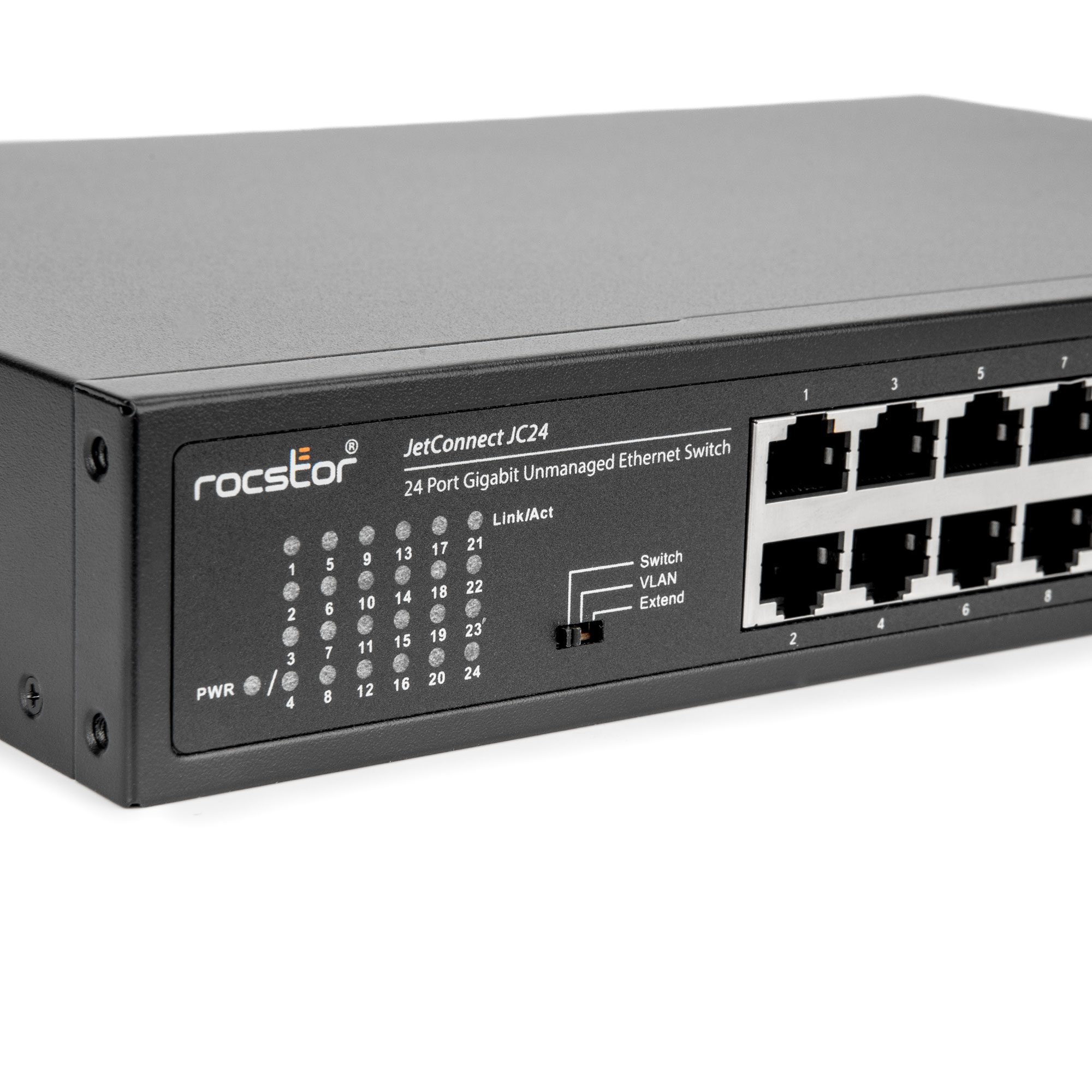 JetConnect JC24 24-Port Gigabit Desktop / Rack mount Unmanaged Network ...