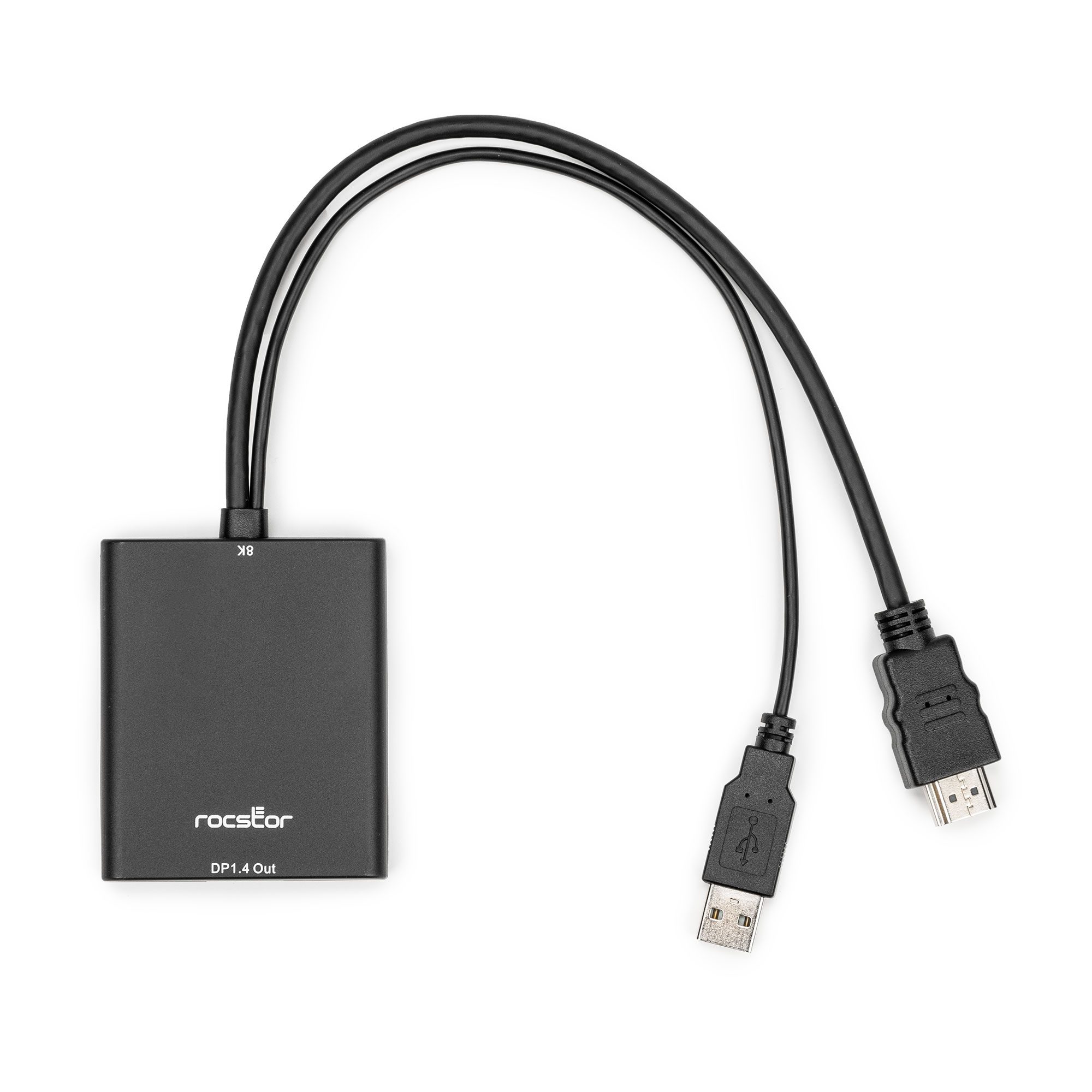 HDMI to Displayport 8K Adapter with USB Type-A Cable 5V Power Adapter ...