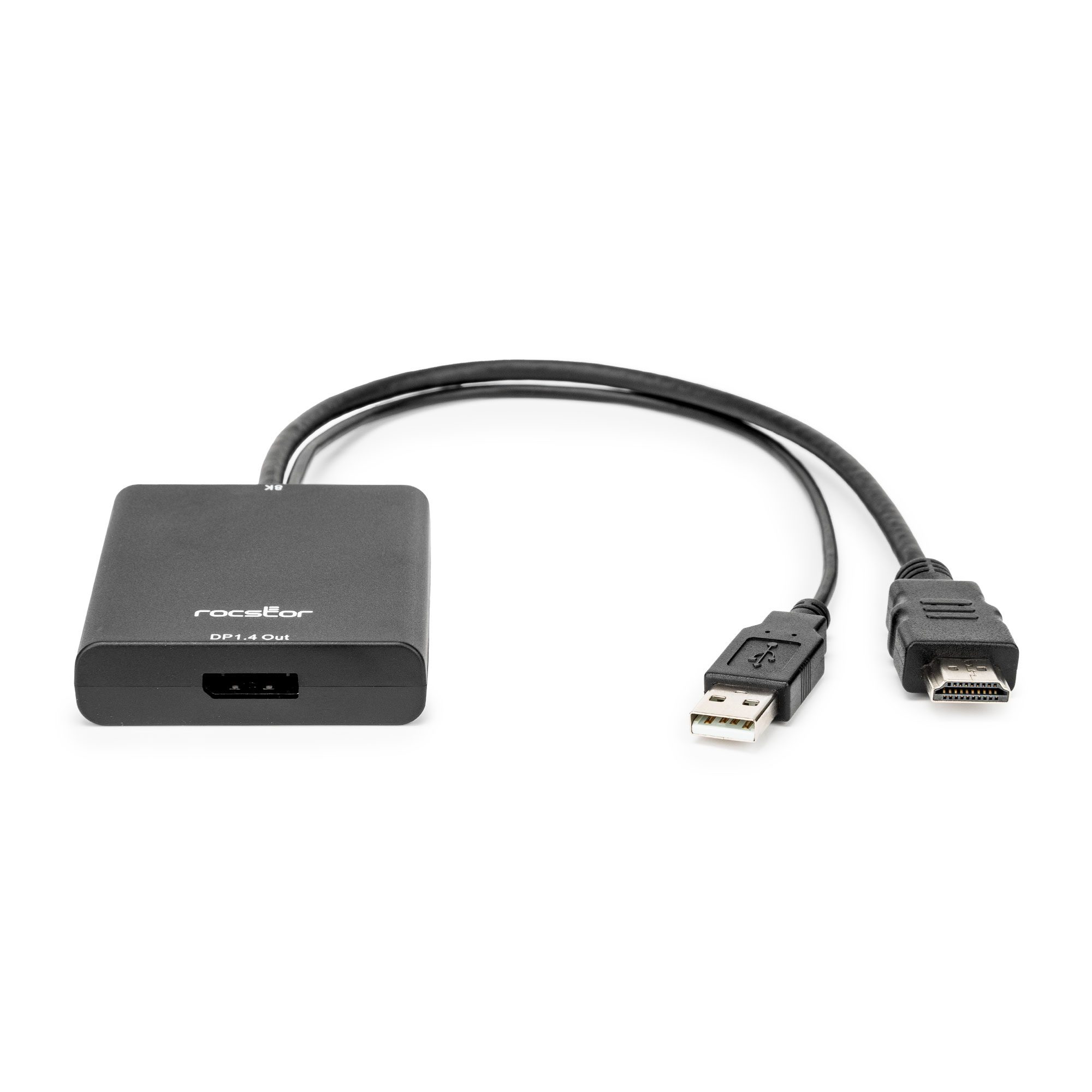 HDMI to Displayport 8K Adapter with USB Type-A Cable 5V Power Adapter ...