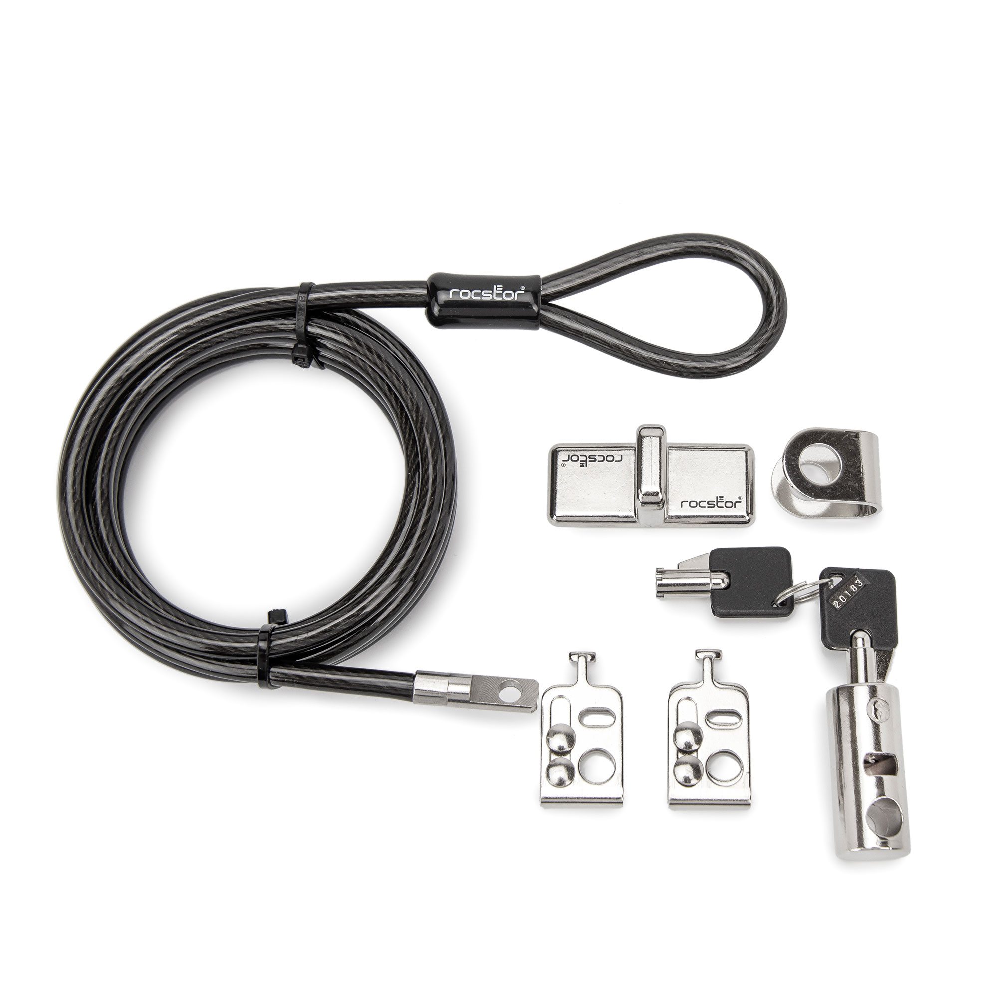 Rocbolt Security Locking Kit 8ft Cable Lock – Master Key – rocstor.com