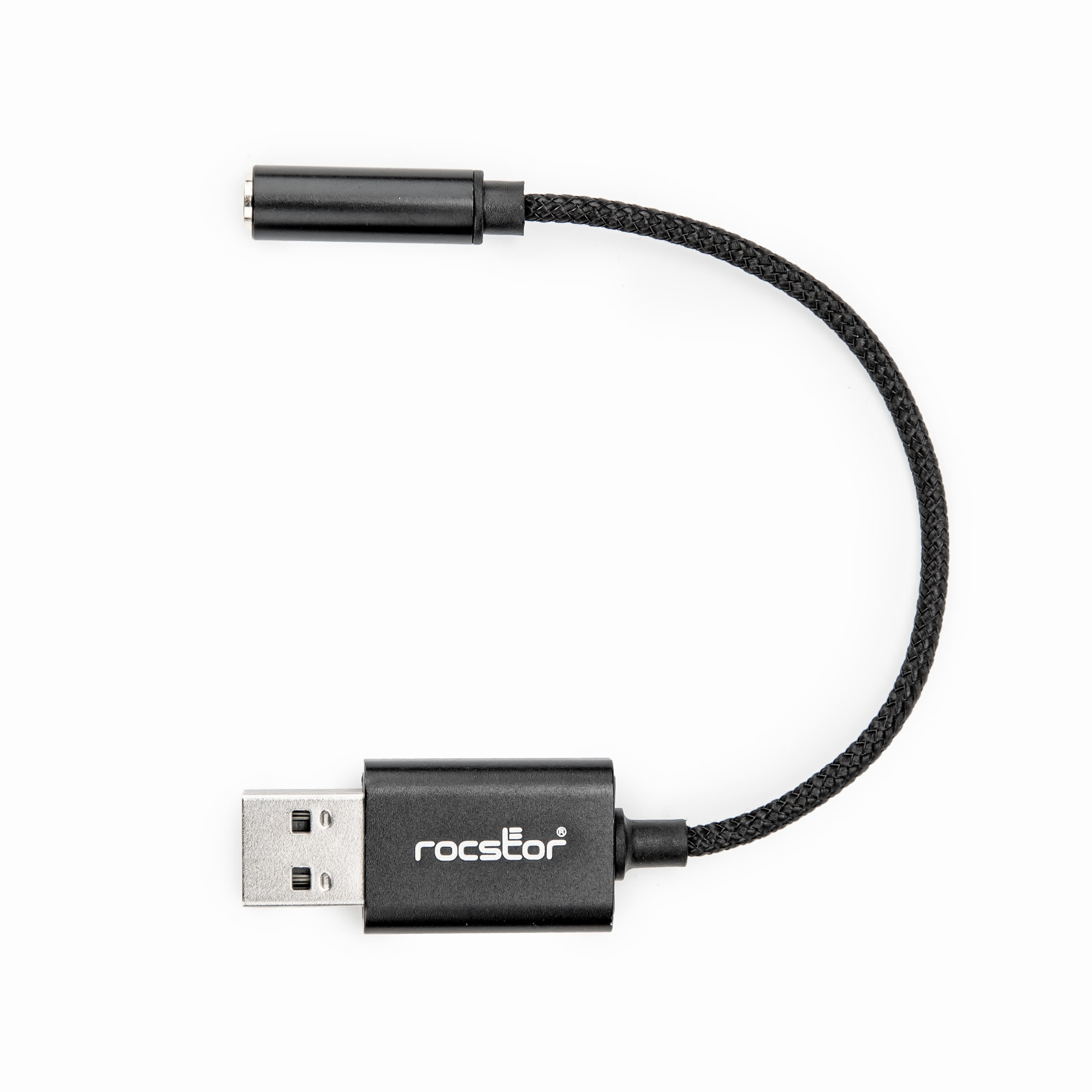 USB Type-A to 3.5 mm Headphone Jack Adapter – Aluminum – Black ...