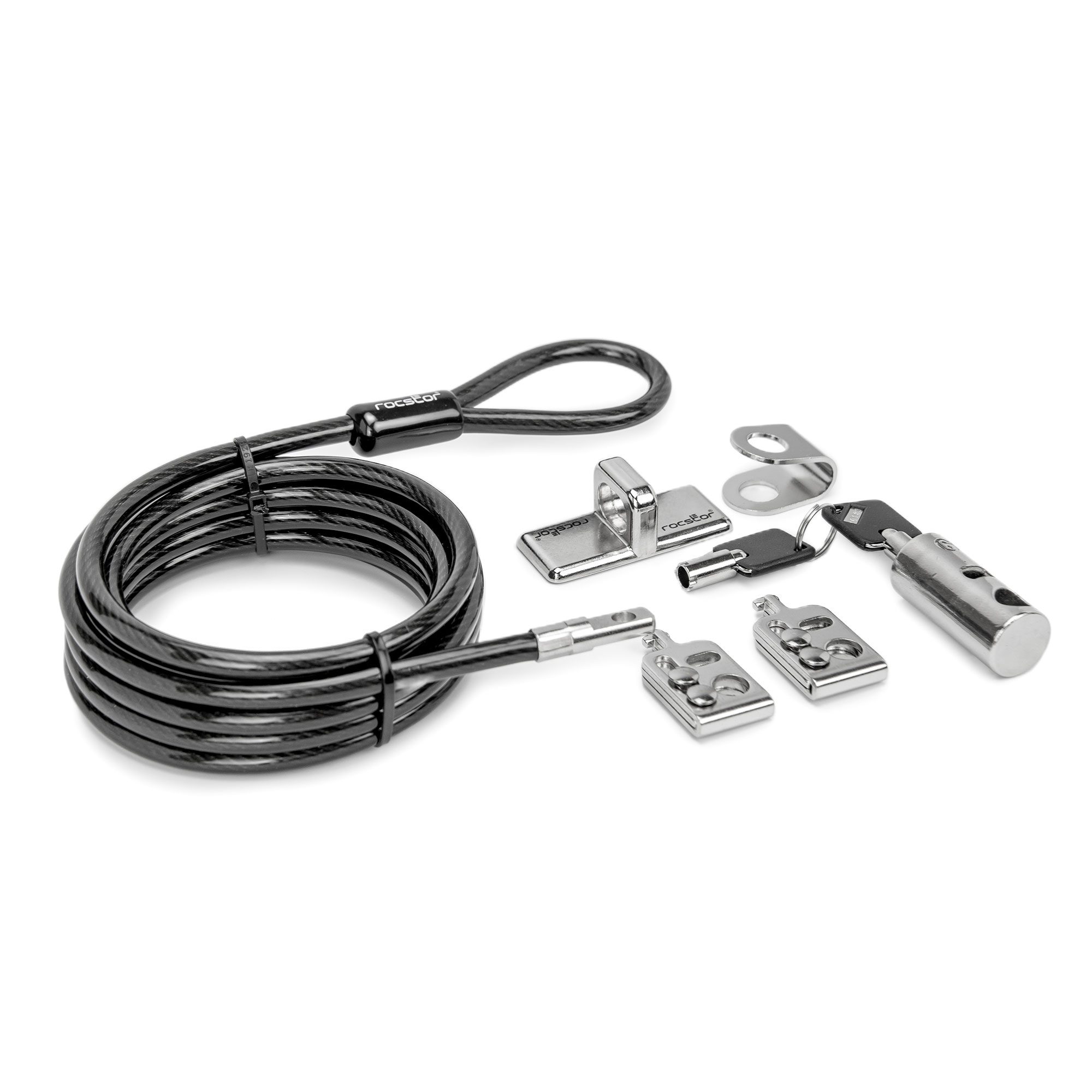 Rocbolt Security Lock Kit Cable for K-Slot 8ft – Rocstor