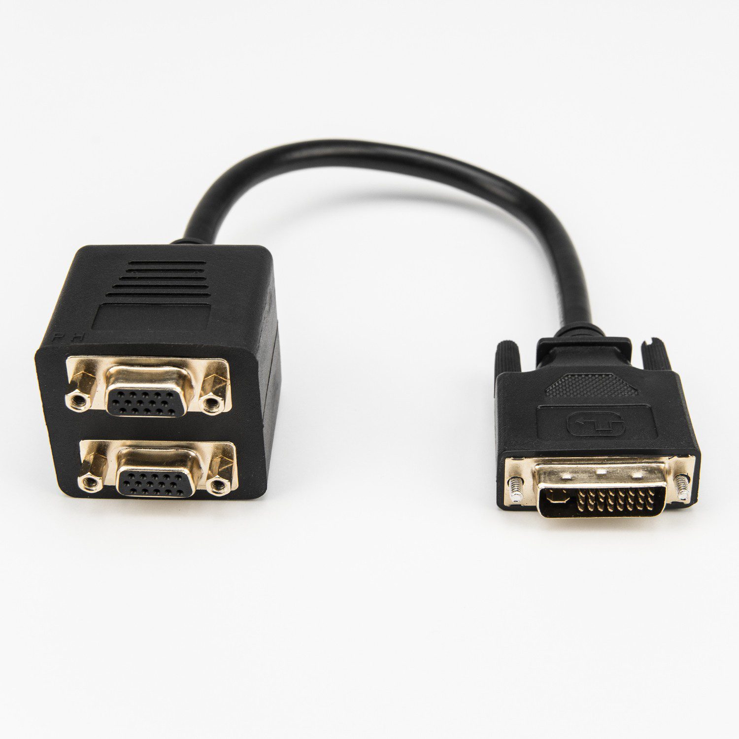 DVI-I Analog to 2x VGA Video Splitter Cable Adapter- M/F – 1 ft – Rocstor