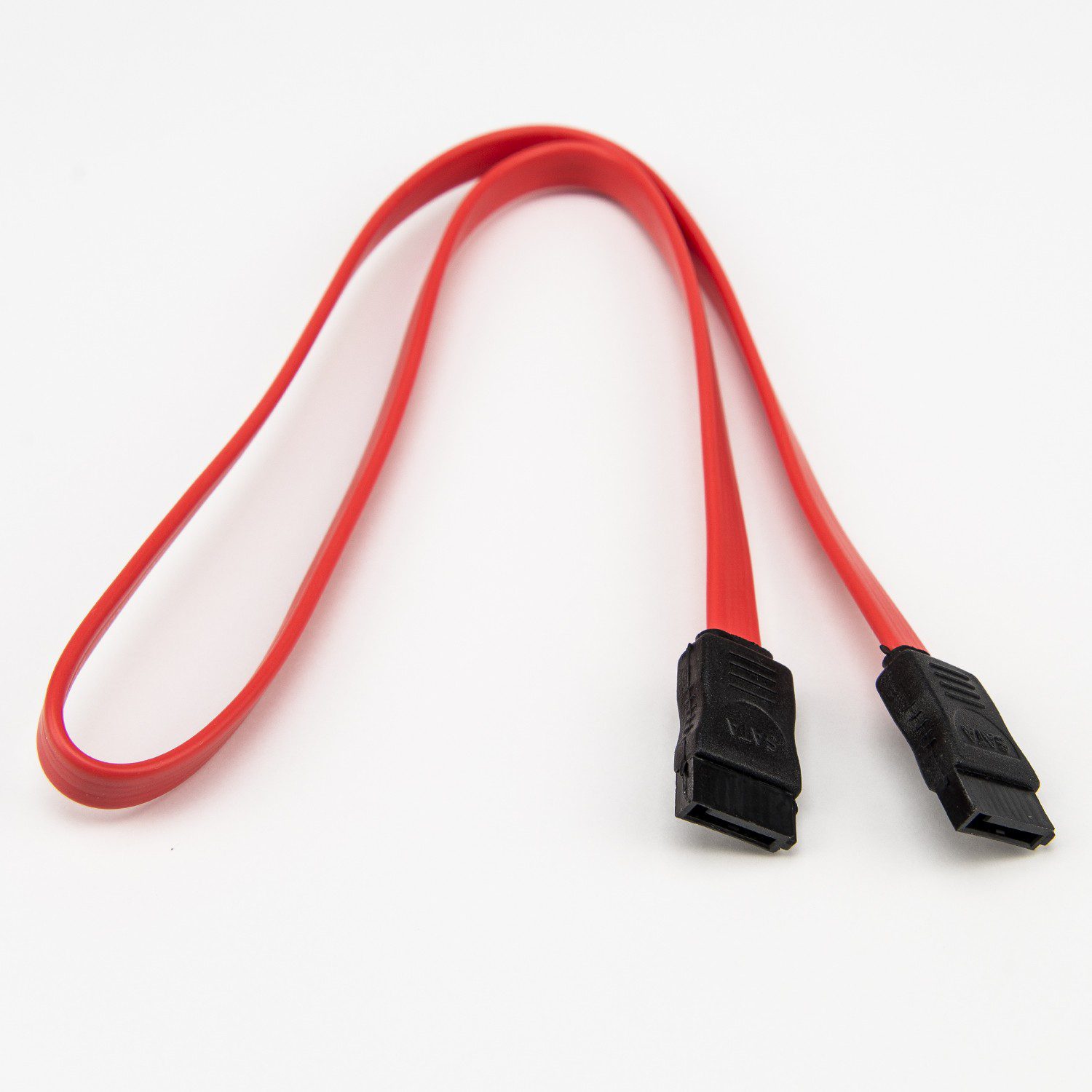 Rocstor Premium 18in SATA Serial ATA Cable - 18in - Red