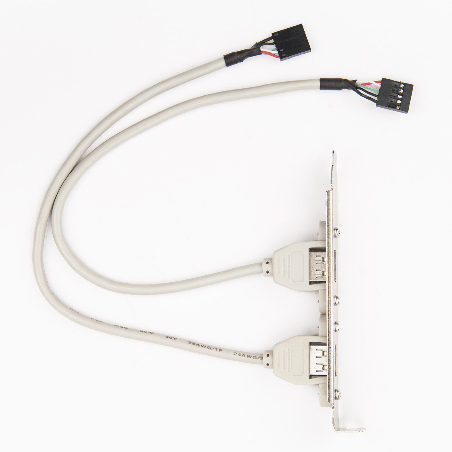 Rocstor Premium 2 Port USB Type-A Female Low Profile Slot Plate Adapter ...