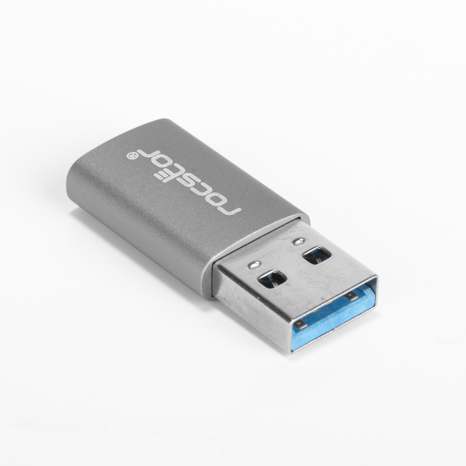 Rocstor Premium USB-A to USB-C Connector Adapter – M/F- Aluminum Grey ...