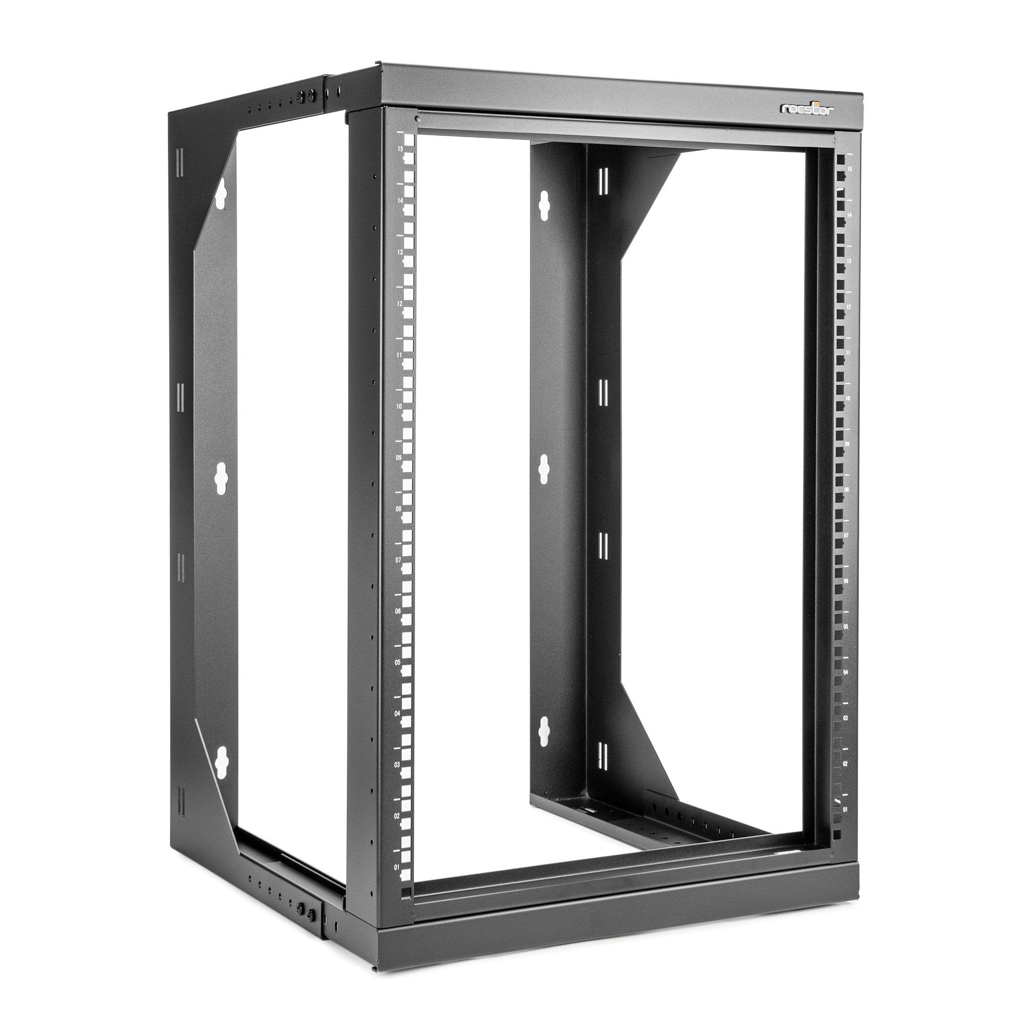 SolidRack Wall Mount Rack 2-Post Open Frame Adjustable Depth 18-25.6 ...