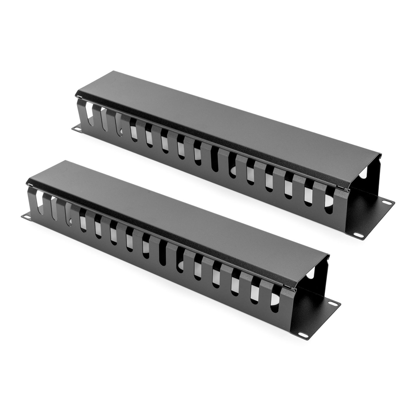 2U Horizontal Finger Duct Rack Cable Management Panel with Cover for 19 ...