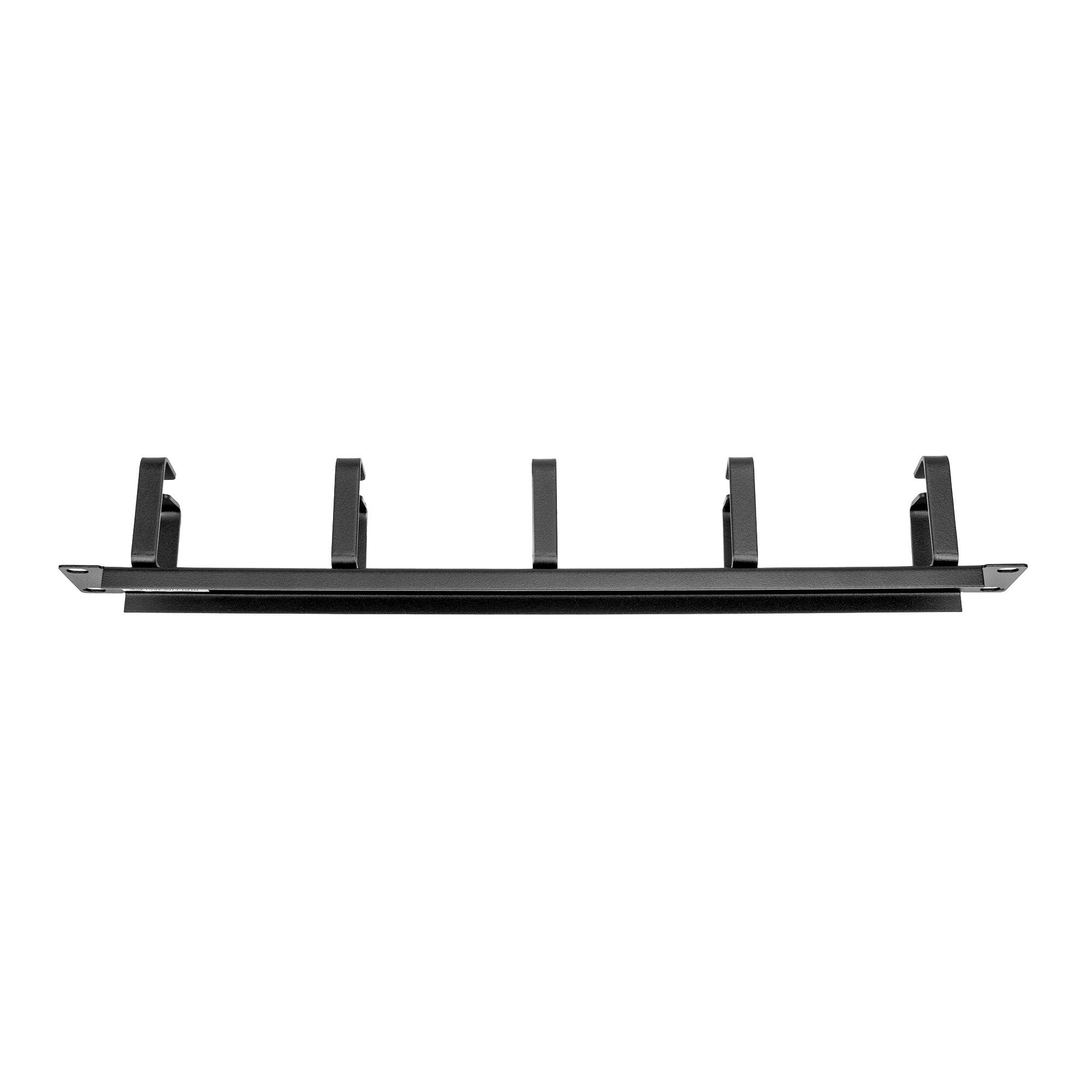 1U 19in Metal Rackmount Cable Management Panel - Black