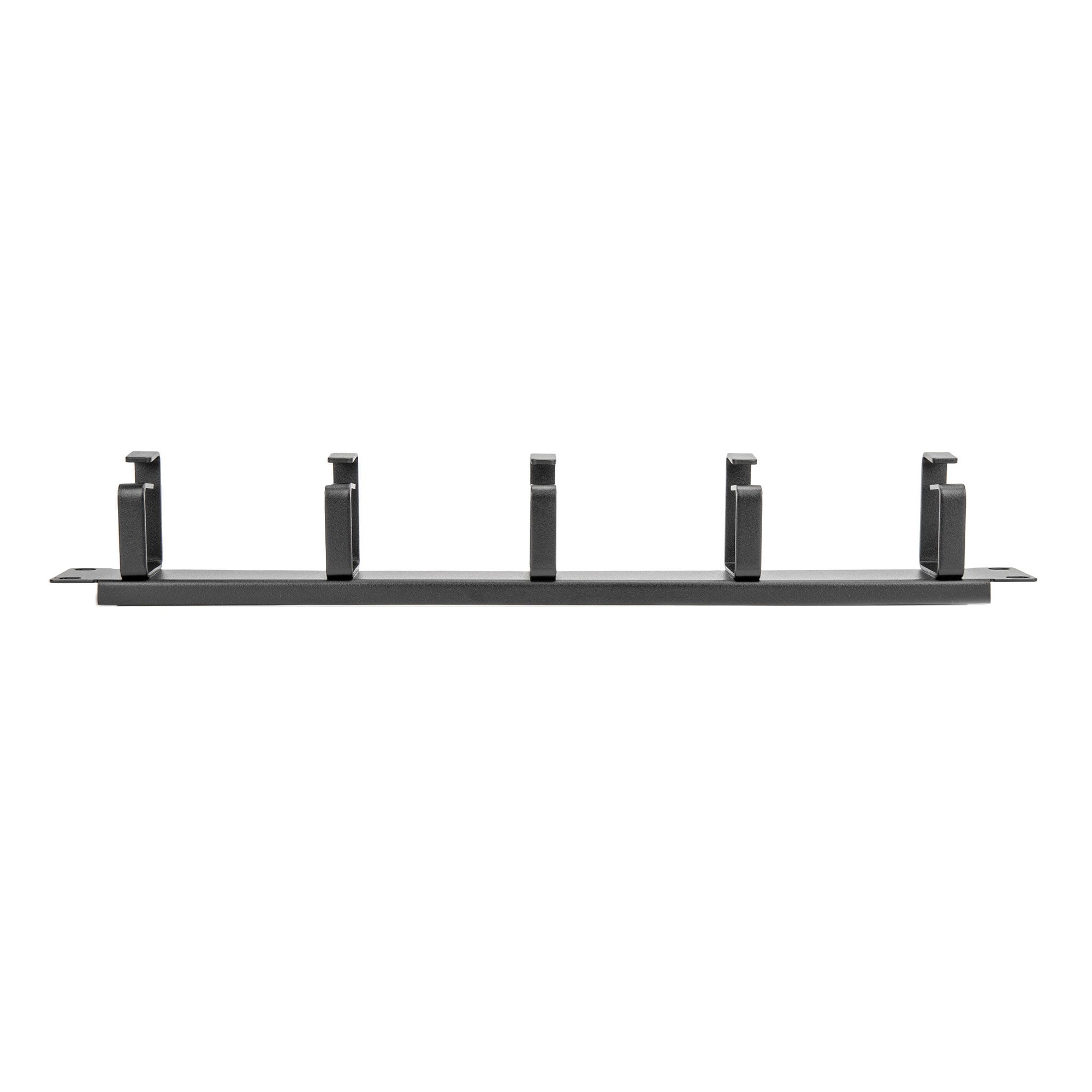 1U 19in Metal Rackmount Cable Management Panel - Black