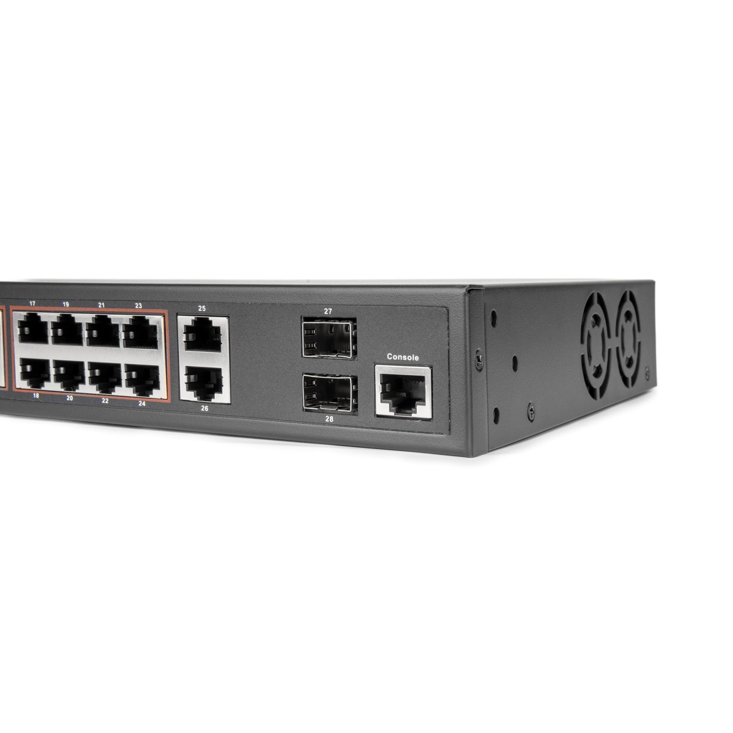 Solidconnect Scm28 24 Port Poe Gigabit L2 Managed Ethernet Switch 2 Port Gigabit Rj45 And 2