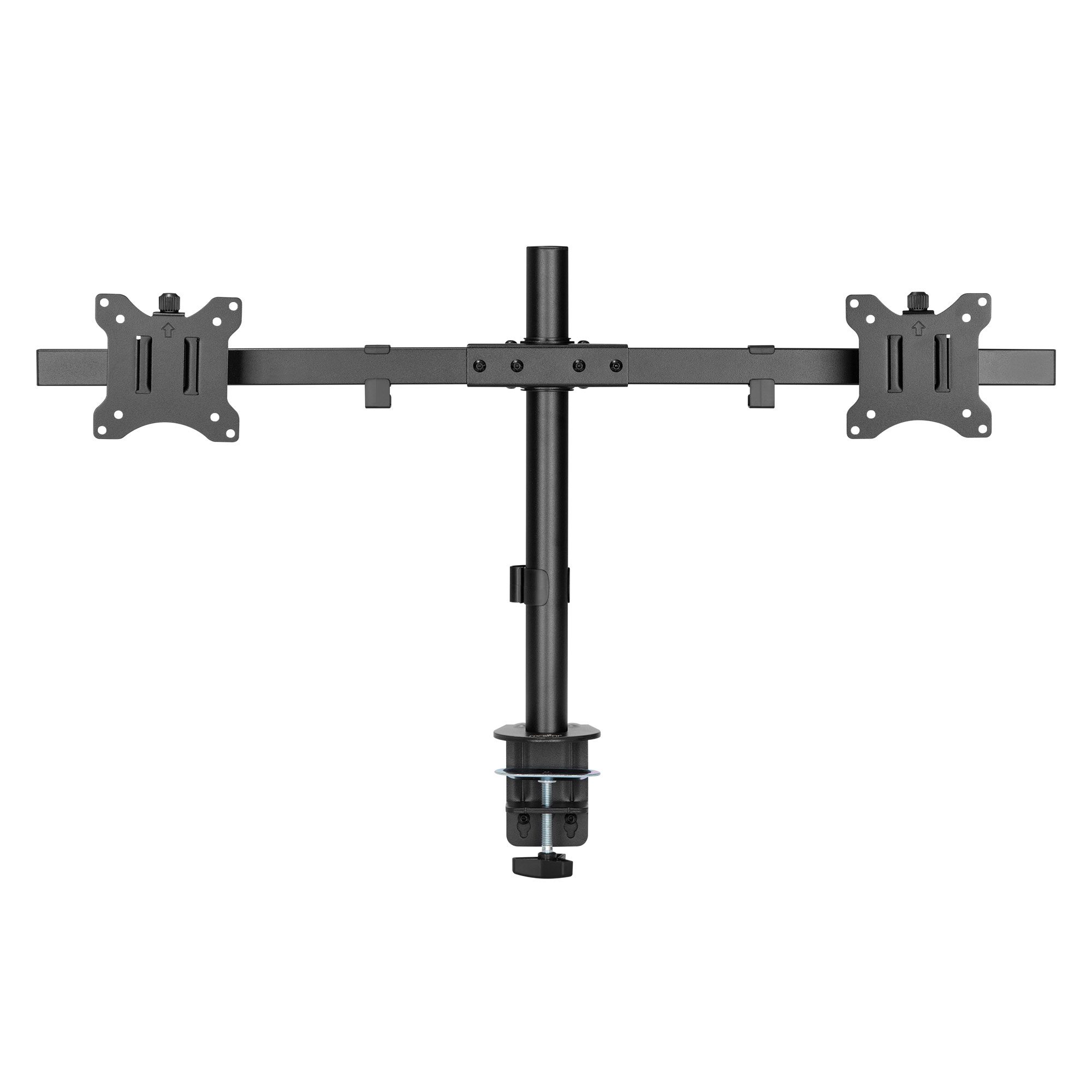 ErgoReach EP17 Premium Dual Monitor Pole Mount, C-Clamp & Grommet - Black