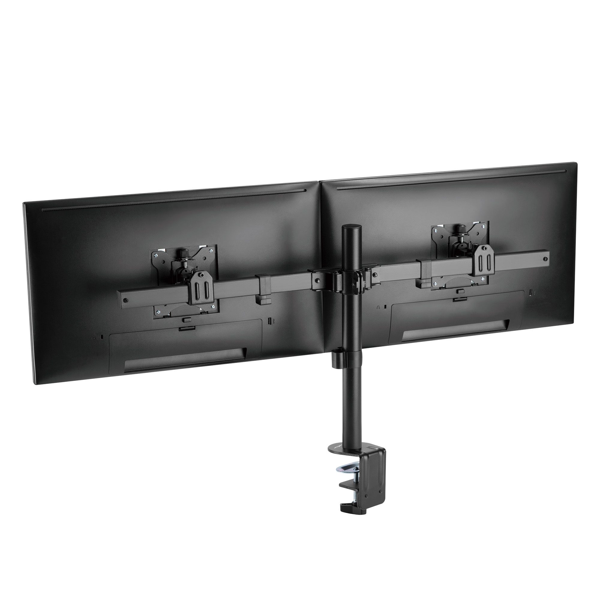 ErgoReach EP17 Premium Dual Monitor Pole Mount, C-Clamp & Grommet - Black