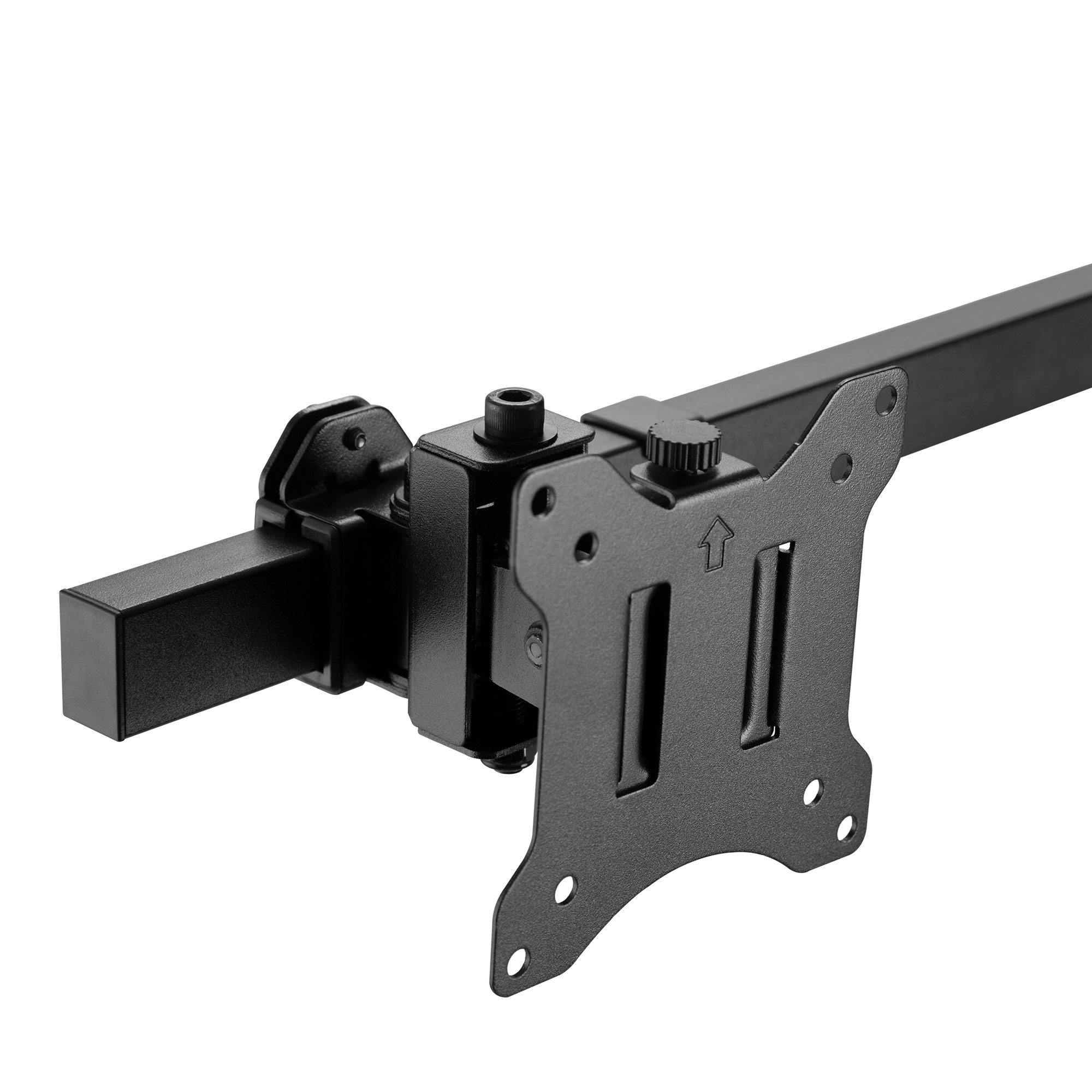 ErgoReach EP17 Premium Dual Monitor Pole Mount, C-Clamp & Grommet - Black