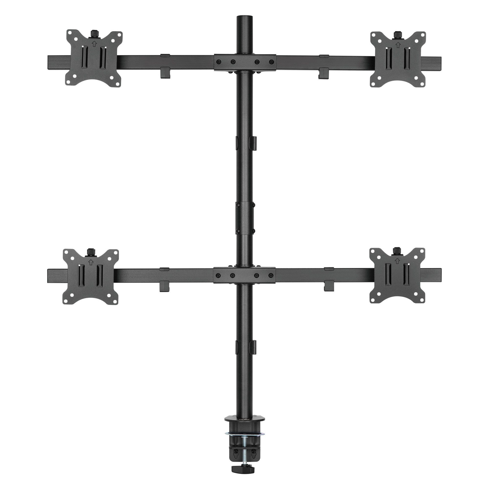 ErgoReach EP5 Premium Quad Screen Monitor Pole Mount - C-Clamp & Grommet