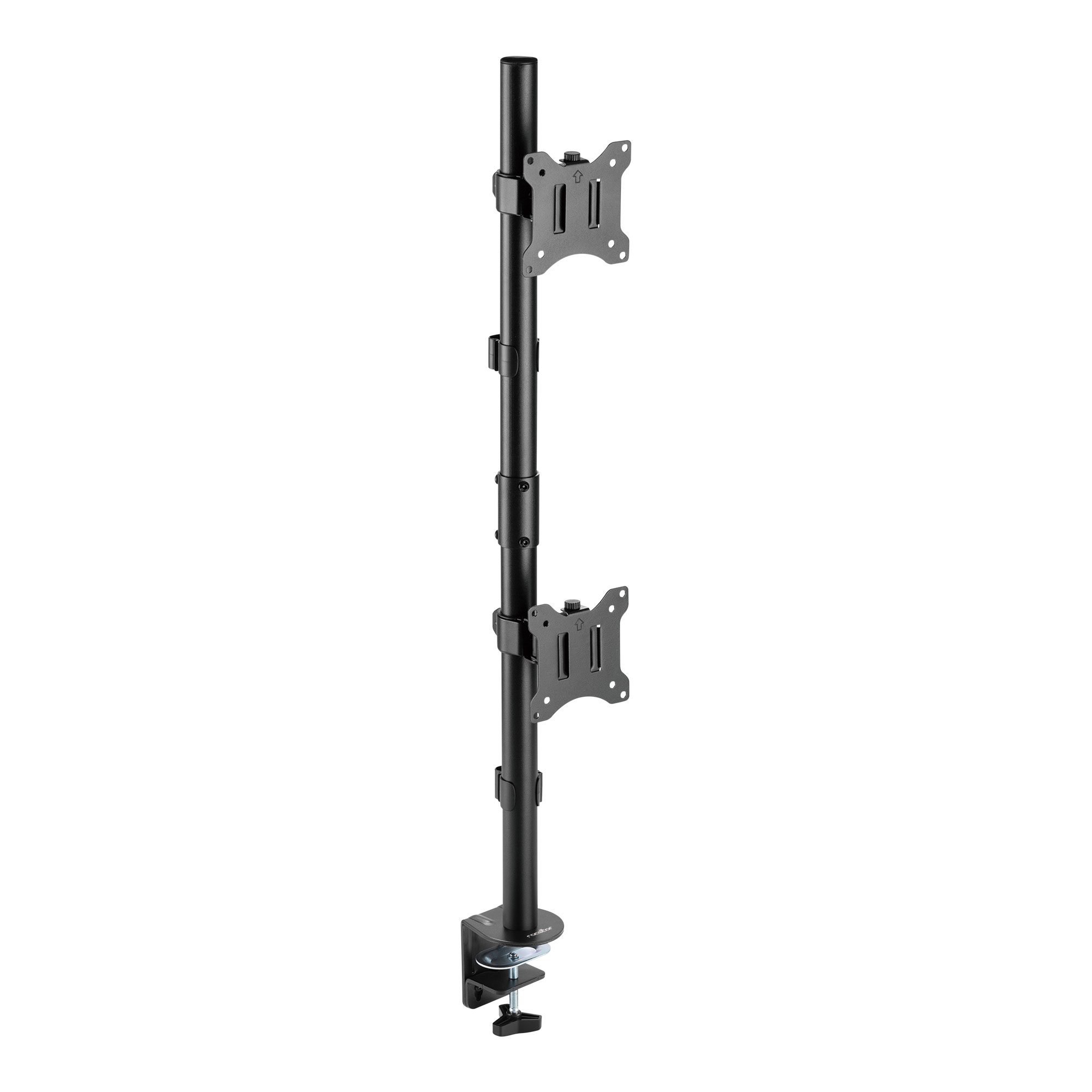 ErgoReach EP6 Premium Dual Screen Monitor Mount, C-Clamp & Grommet - Black