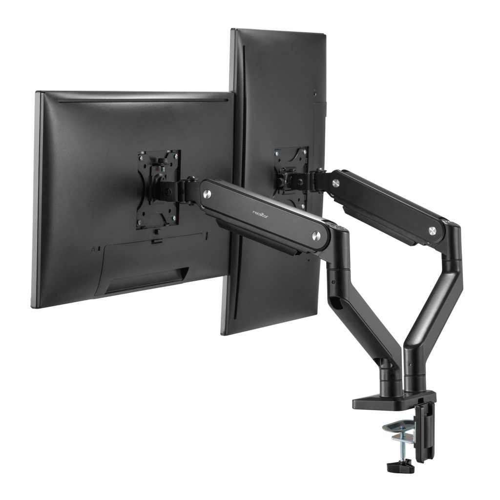 ErgoReach ED2 Premium Dual Ergonomic Monitor Arm, C-Clamp & Grommet ...