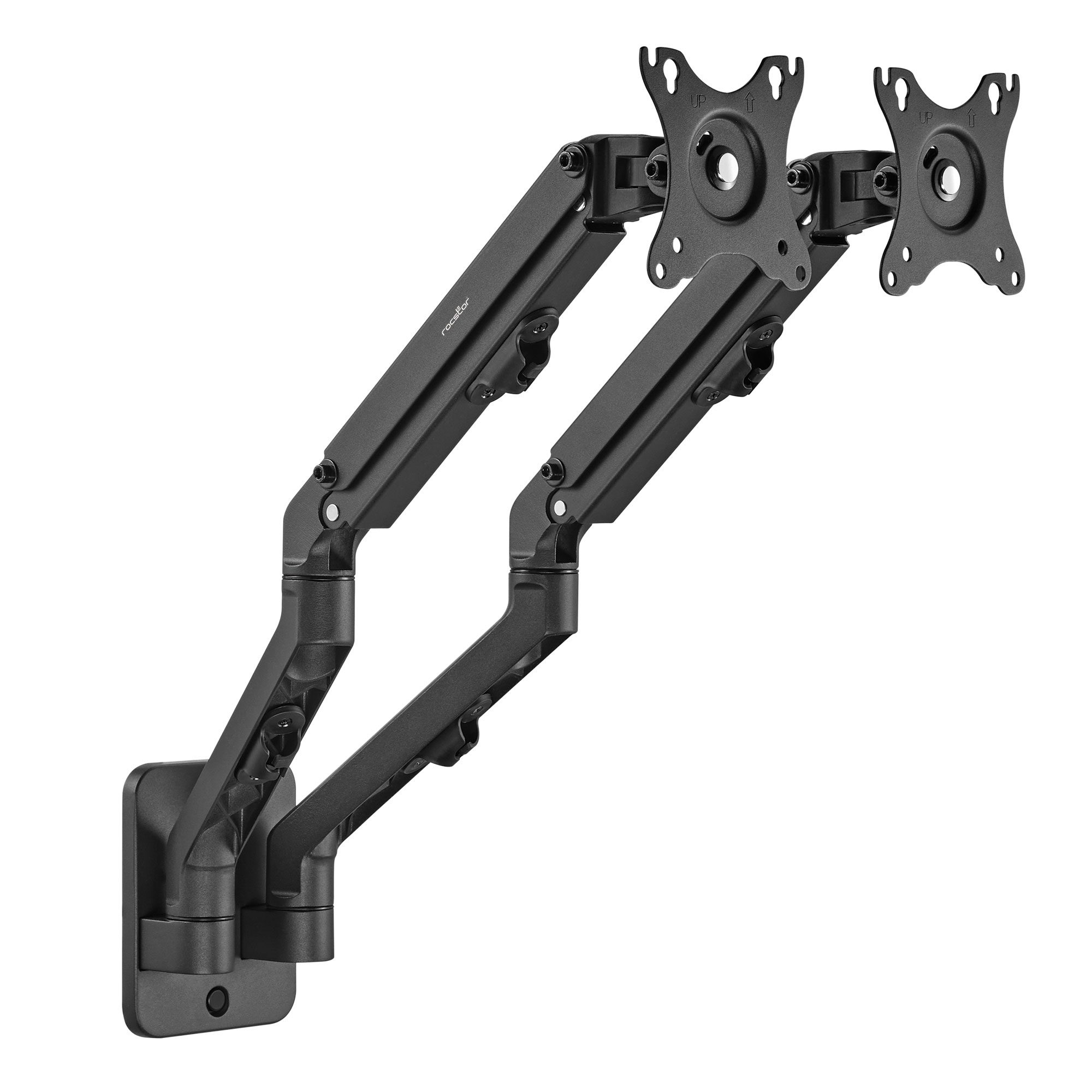 ErgoReach EW1 Premium Dual Ergonomic Wall Mount Monitor Arm, Up to 27