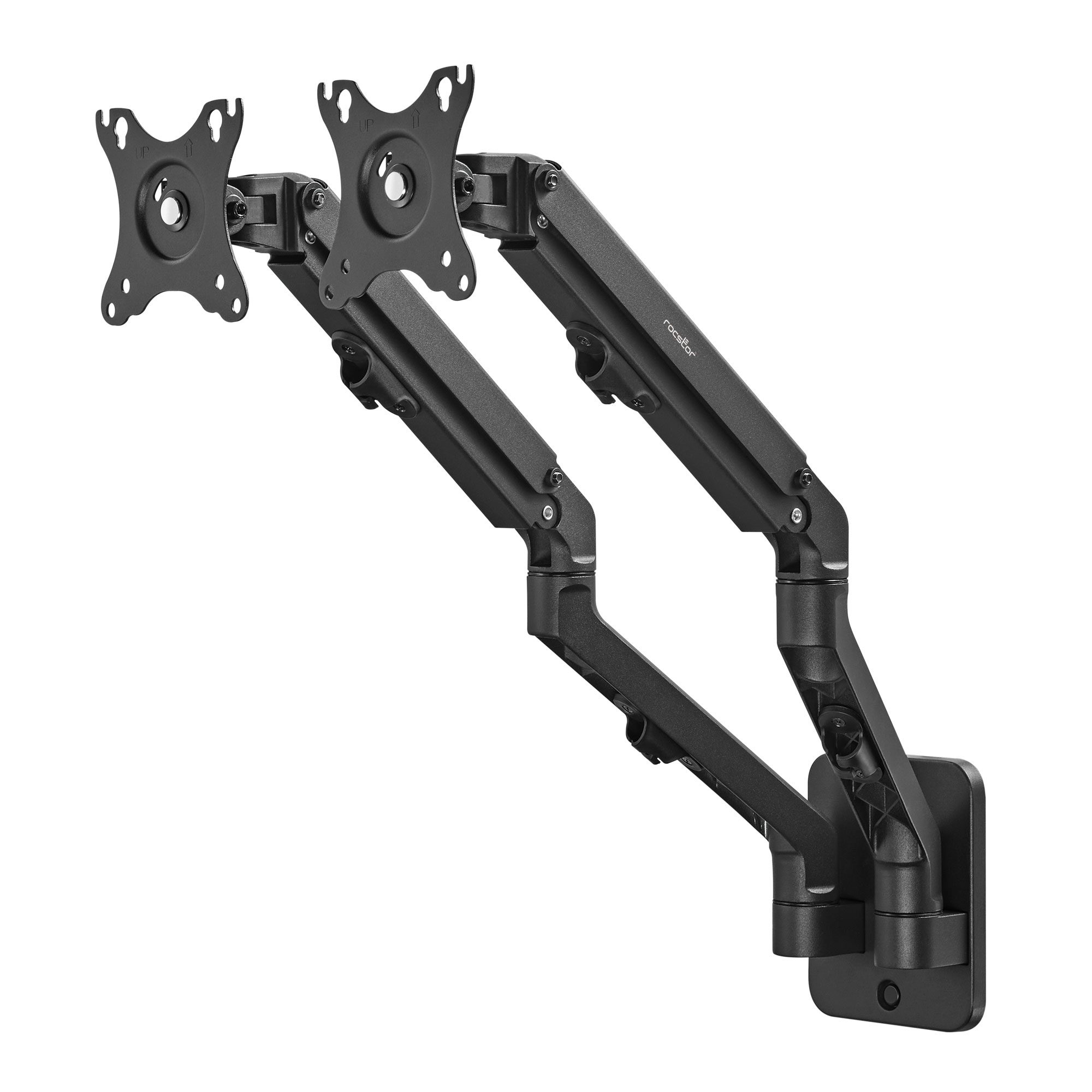 ErgoReach EW1 Premium Dual Ergonomic Wall Mount Monitor Arm, Up to 27