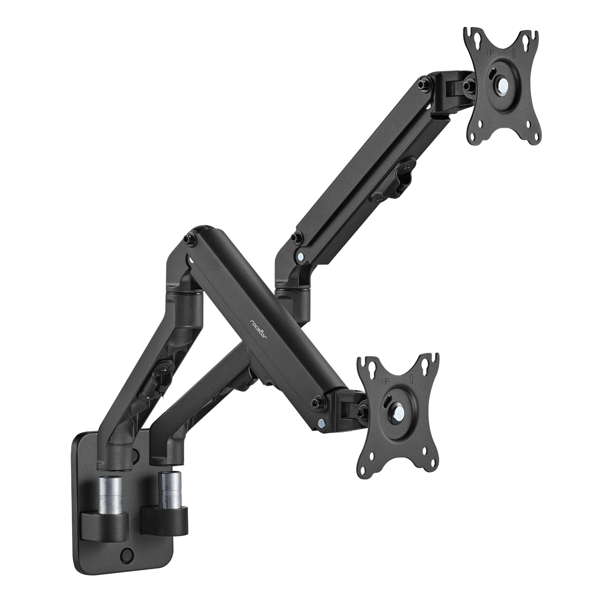 ErgoReach EW1 Premium Dual Ergonomic Wall Mount Monitor Arm, Up to 27