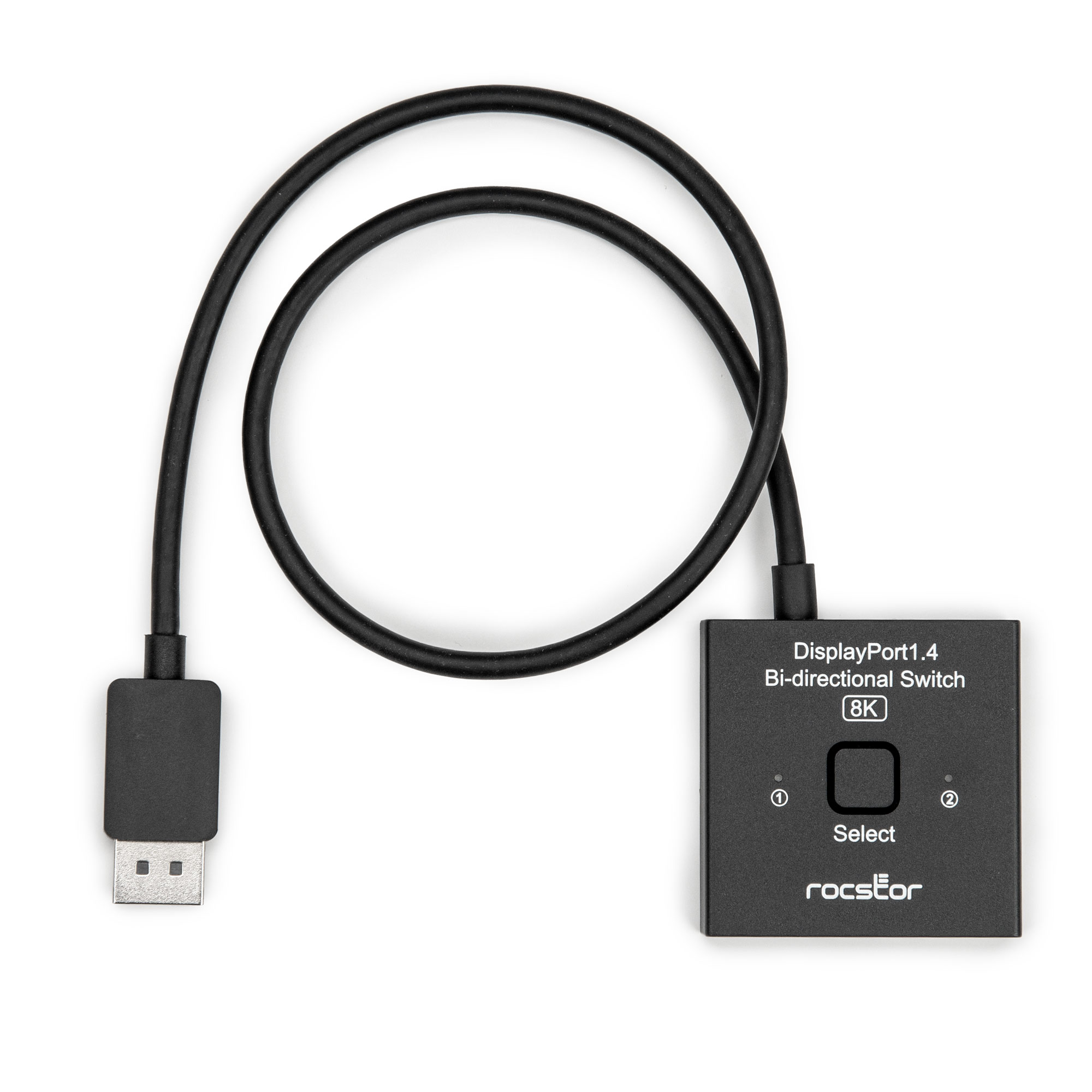 Premium 2×1 8K/4K DisplayPort 1.4 Bi-Directional KVM Switch – Fixed 1 ...