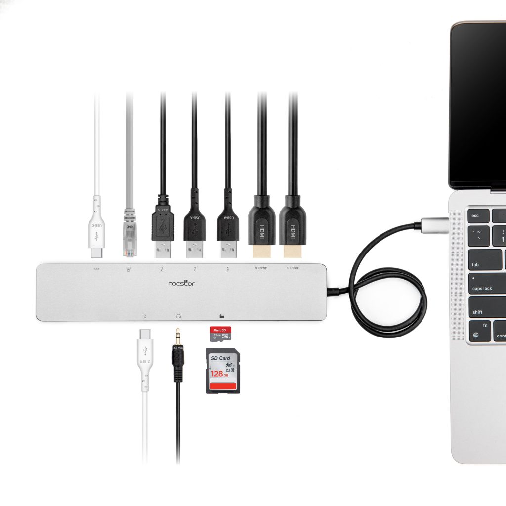 USB-C 11-in-1 Dual Display Portable Dock with DP 1.4 Alt Mode ...
