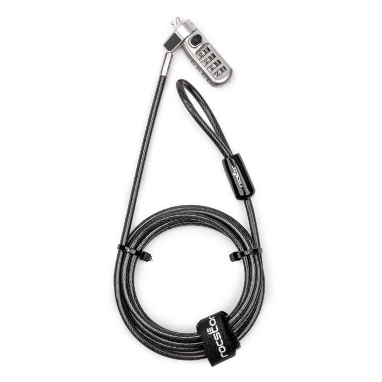 Rocbolt W25 Slim Combination Security Laptop Lock for Noble Wedge Slots ...