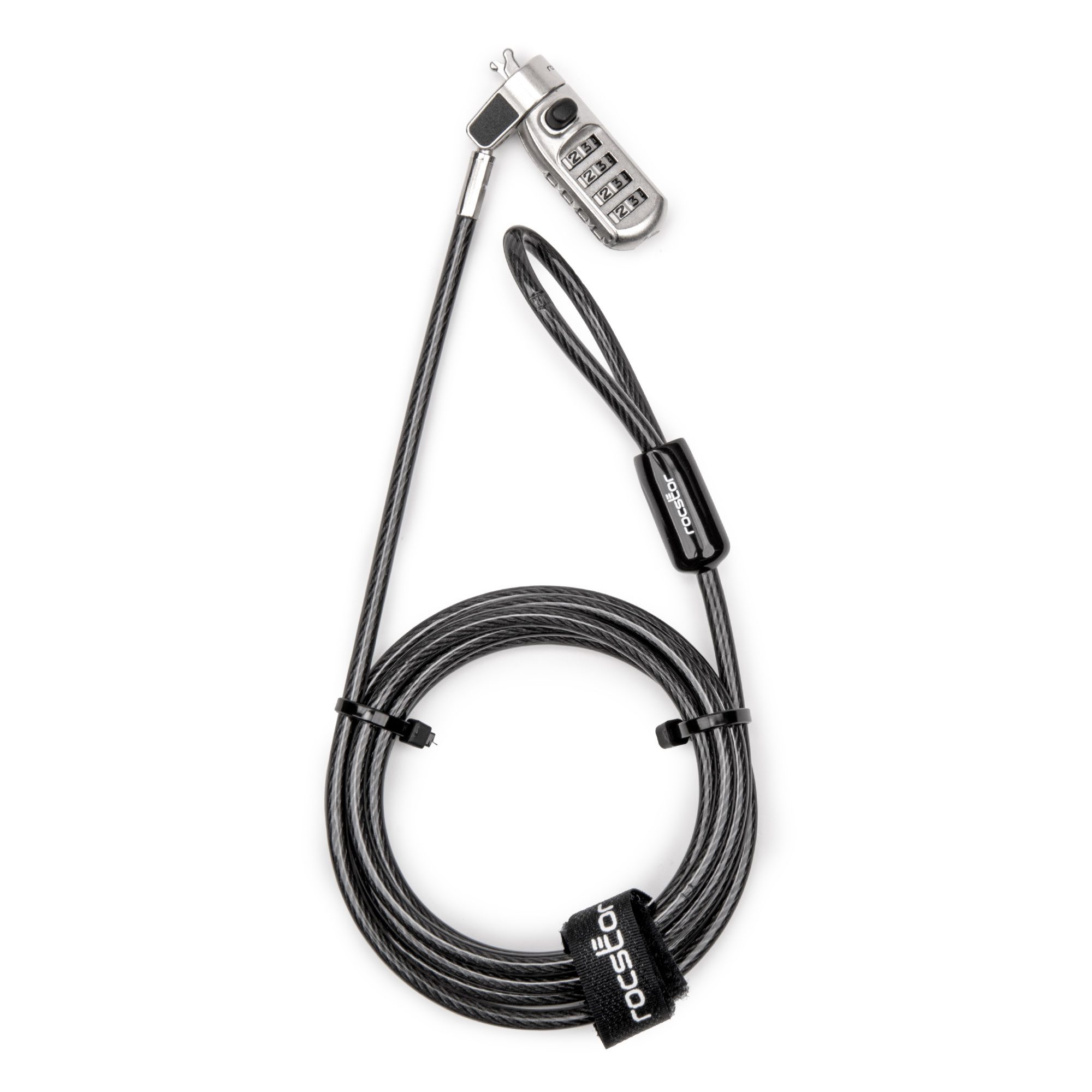 Rocbolt W25 Slim Combination Security Laptop Lock for Noble Wedge Slots ...
