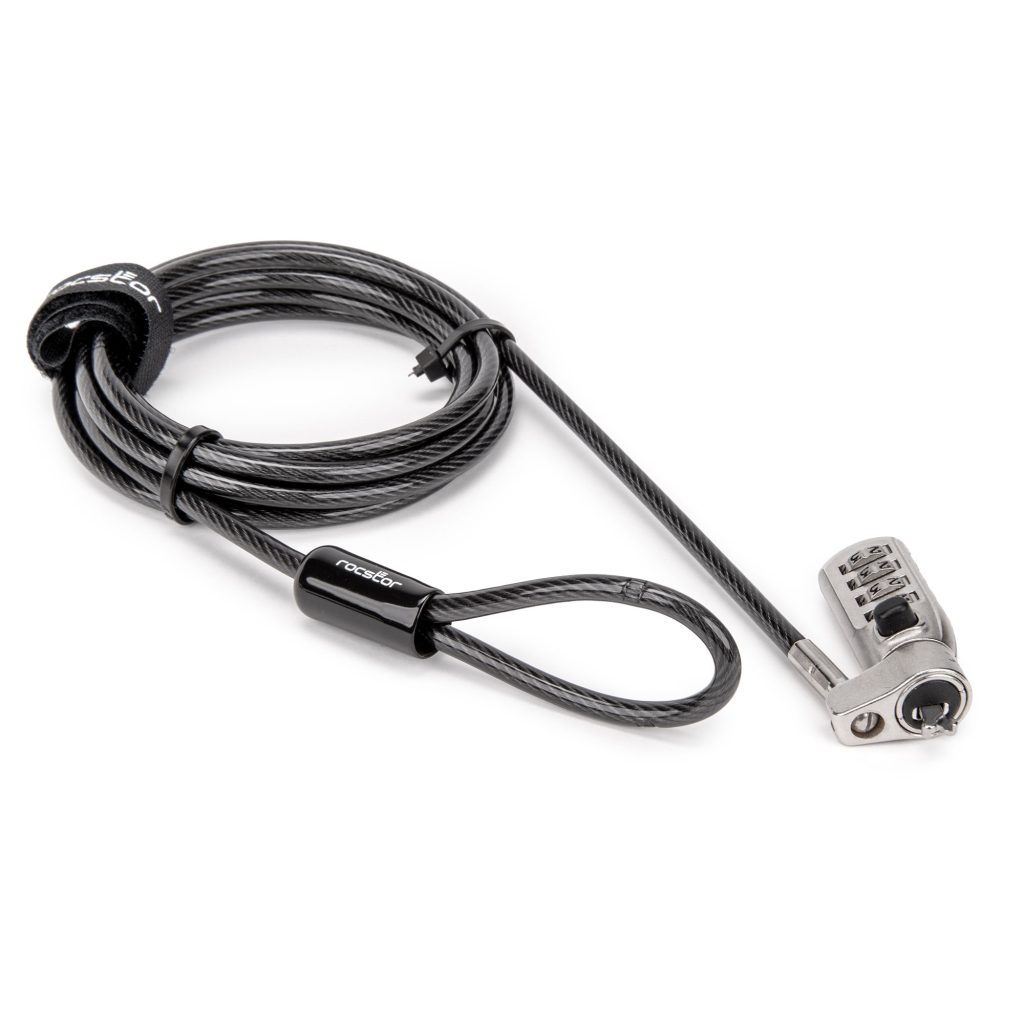 Rocbolt W25 Slim Combination Security Laptop Lock for Noble Wedge Slots ...