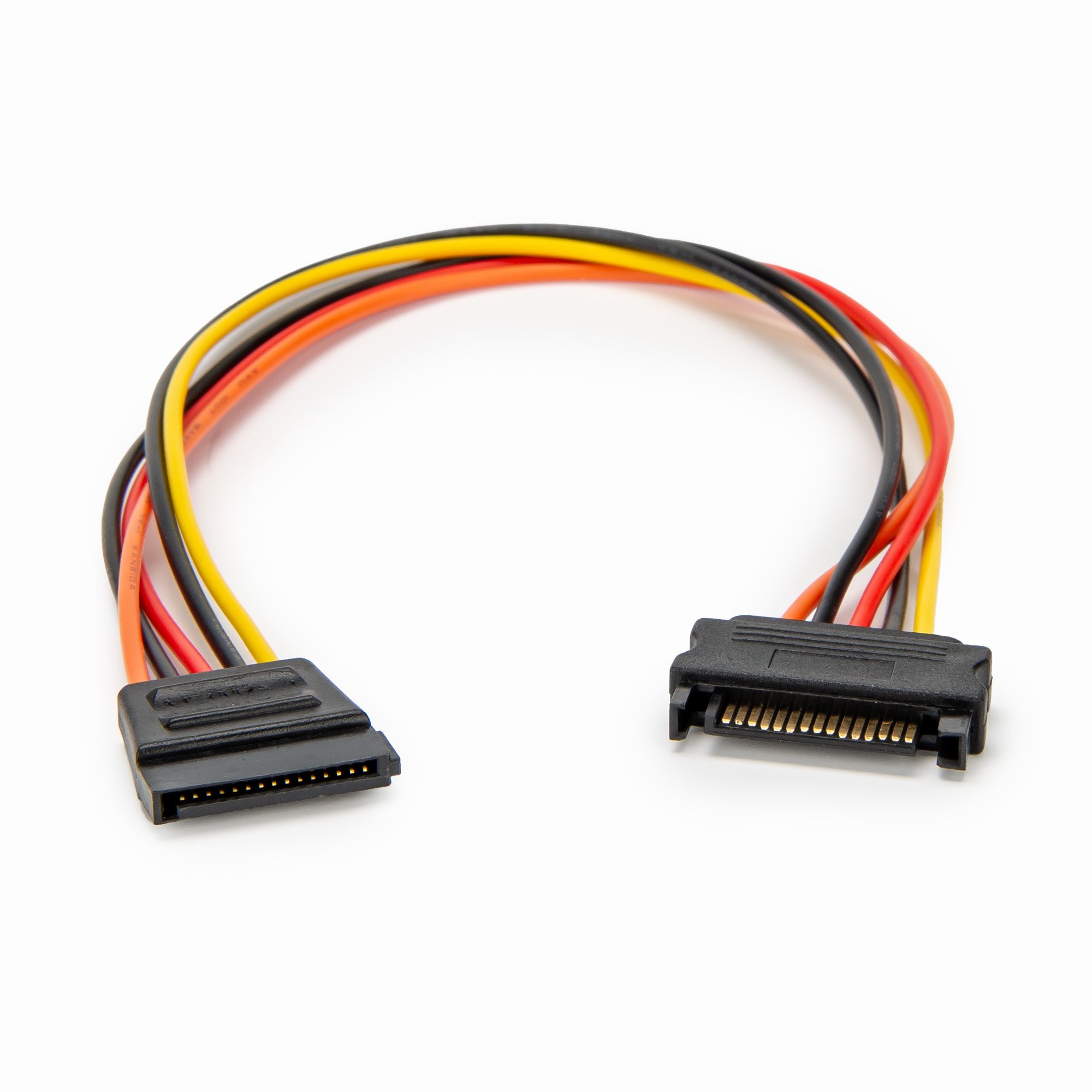 12in (30cm) Male to Female 15 pin SATA Power Extension Cable – Rocstor