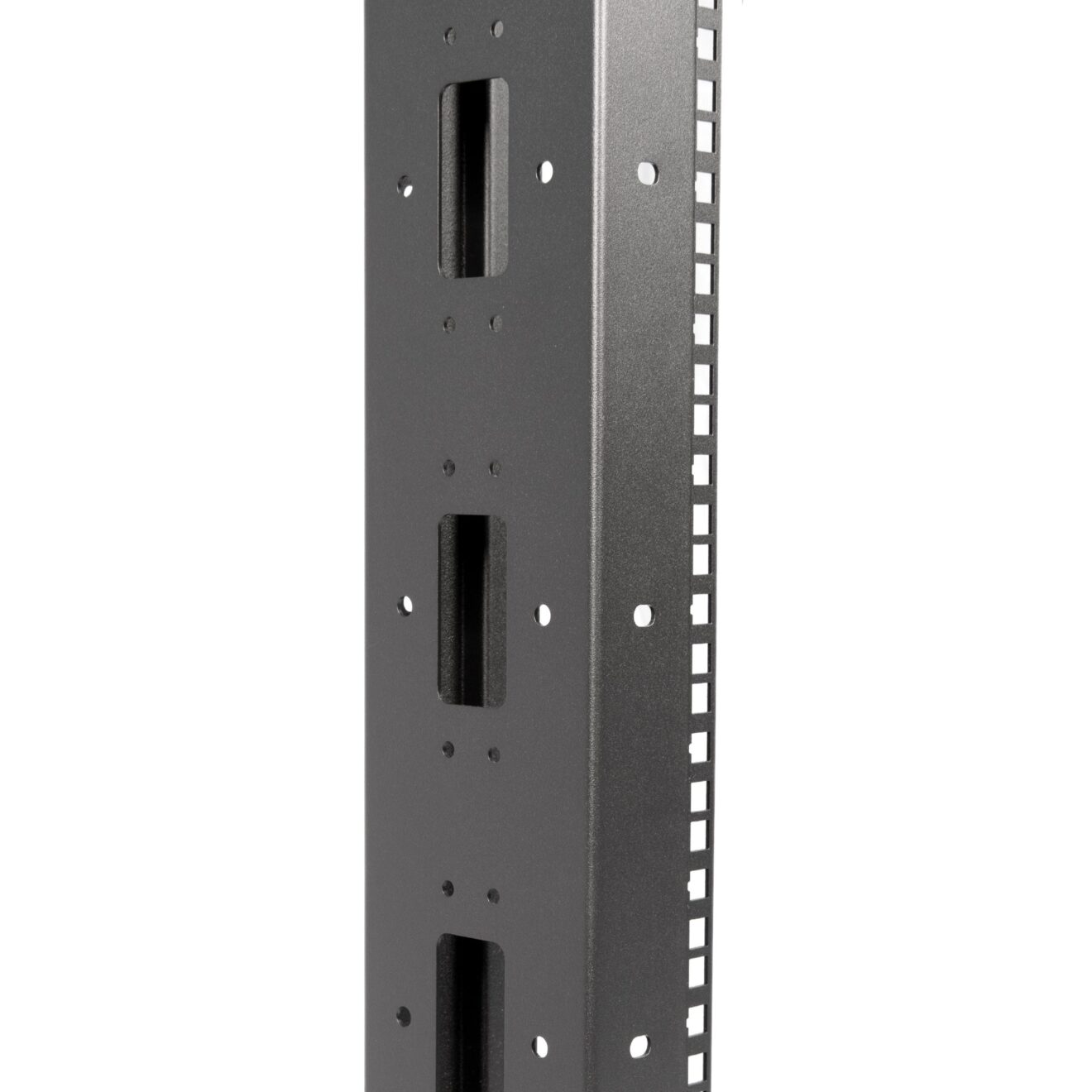 SolidRack 2-Post 42U Server Rack with Casters – Black – rocstor.com