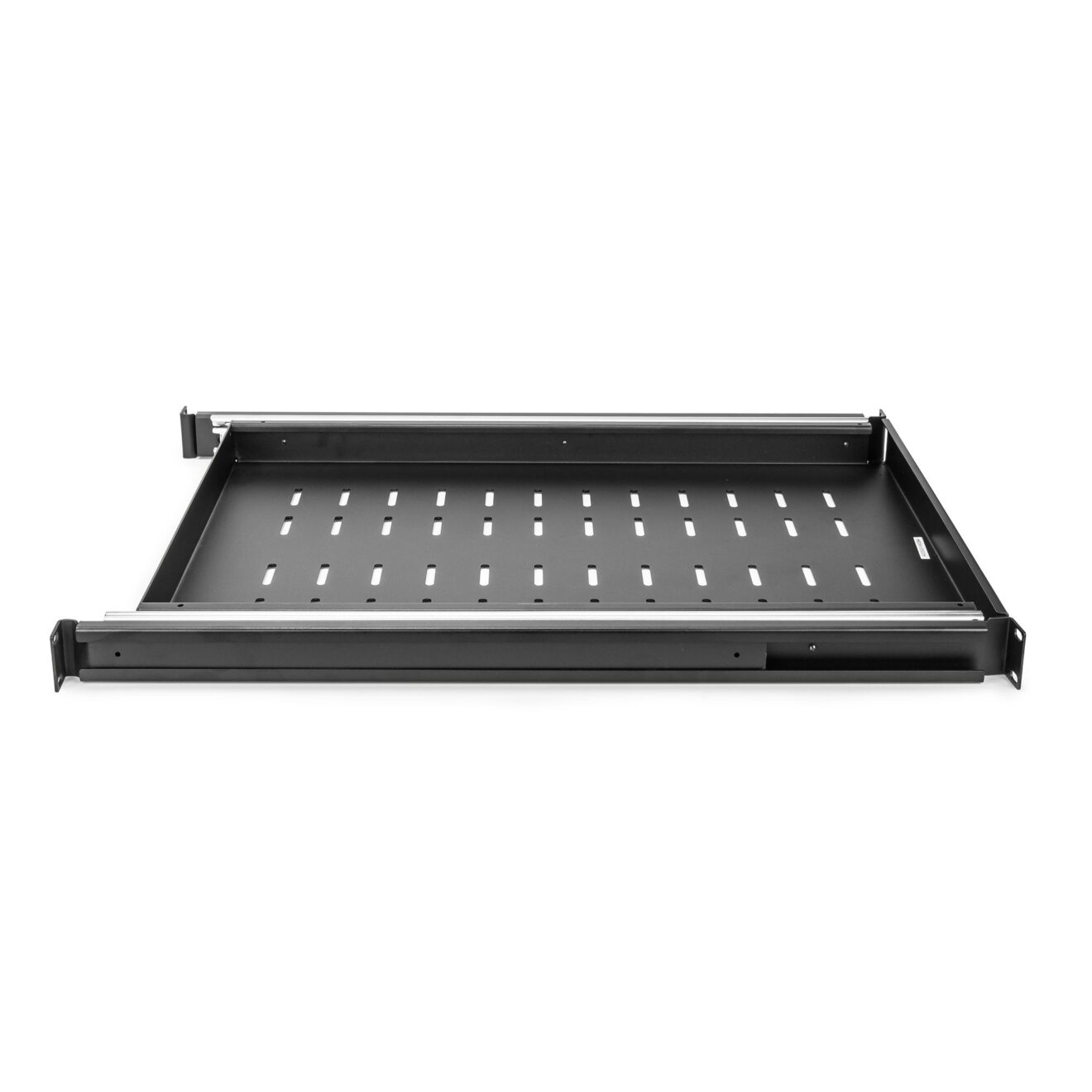 1U Universal Adjustable Vented Sliding Shelf for 19″ Rack – Black ...