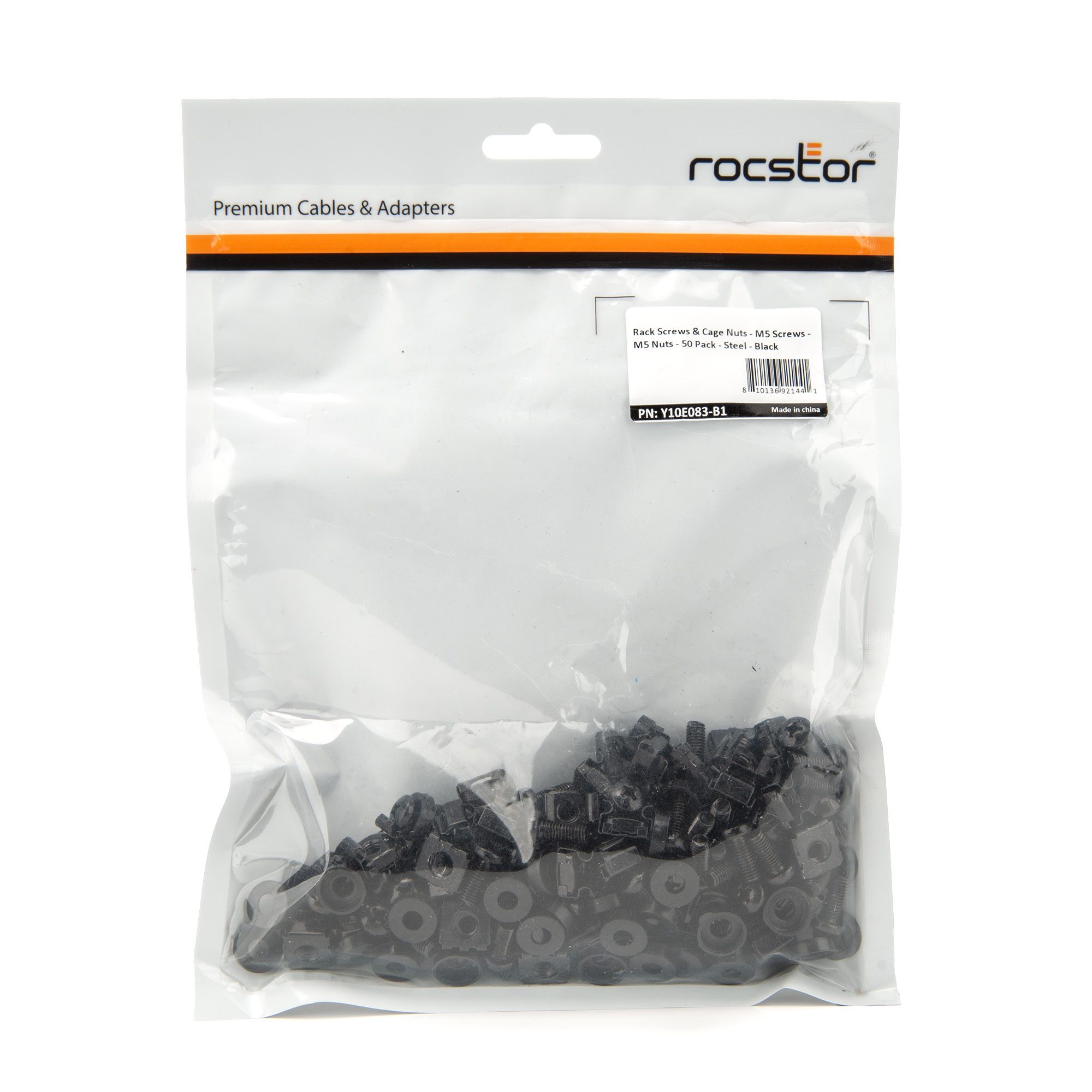 Rack Screws & Cage Nuts – M5 Screws – M5 Nuts – 50 Pack ? Black ...