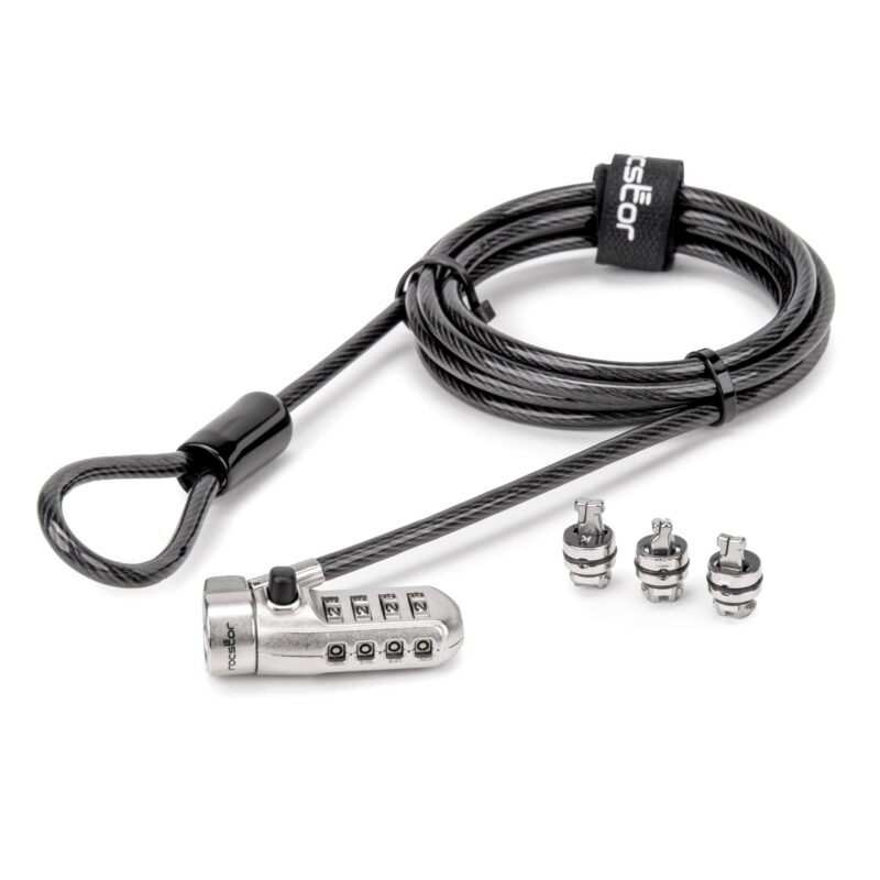 Rocbolt Universal 3-IN-1 Combination Security Laptop Lock for K-Slot ...