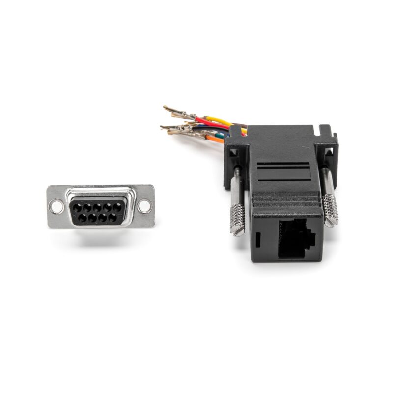 DB9 To RJ45 Modular Adapter F/F – Convert DB9 Male Into An RJ45 Female ...