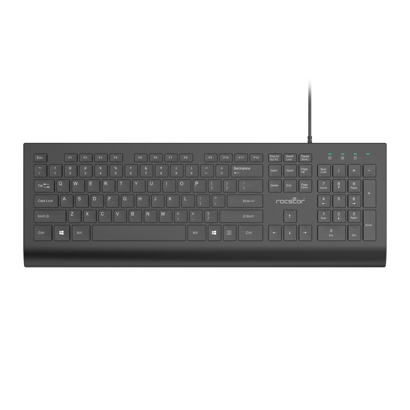 Rocstor Premium K10 Wired Keyboard – US English – 104 Key Function ...