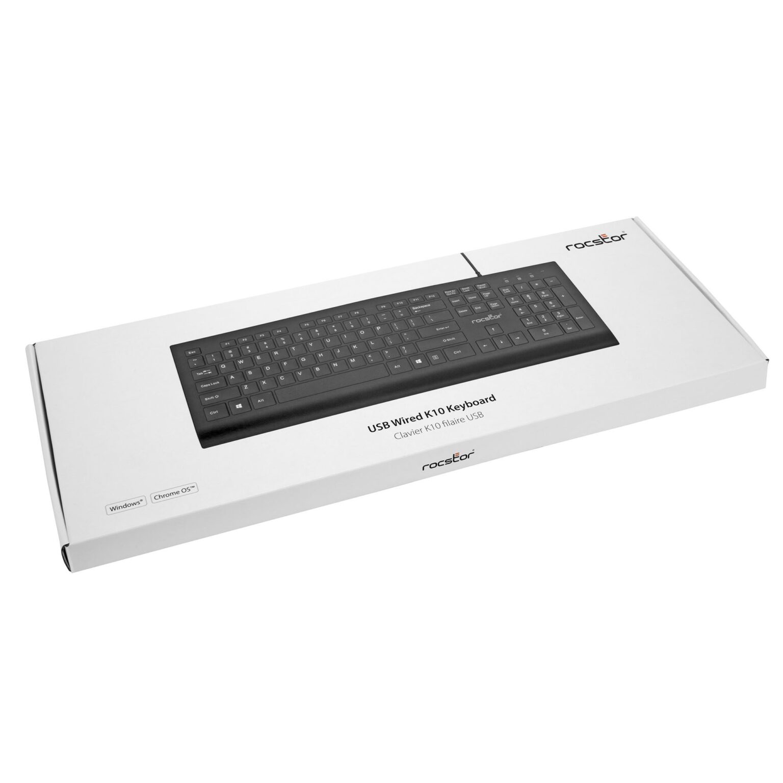 Rocstor Premium K10 Wired Keyboard – US English – 104 Key Function ...