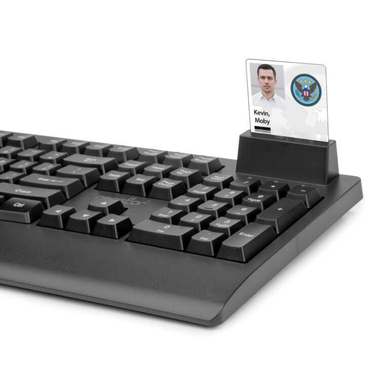 KS18 Security USB Keyboard with Built-in Smart Card Reader – 104 Keys ...