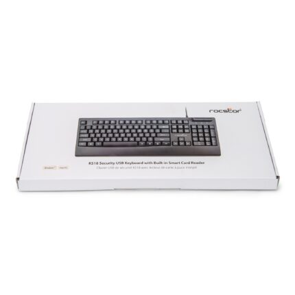 KS18 Security USB Keyboard with Built-in Smart Card Reader – 104 Keys ...