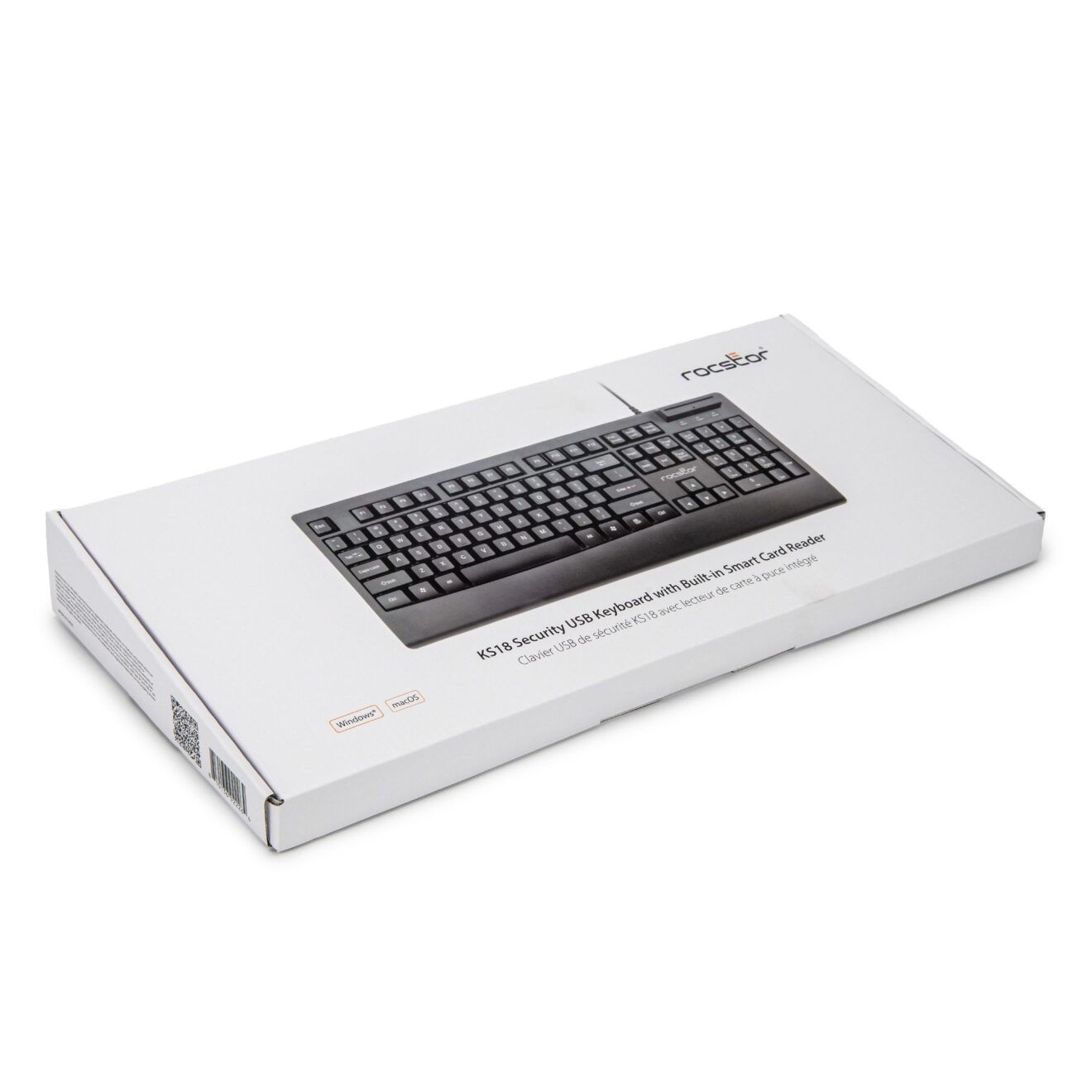 KS18 Security USB Keyboard with Built-in Smart Card Reader – 104 Keys ...