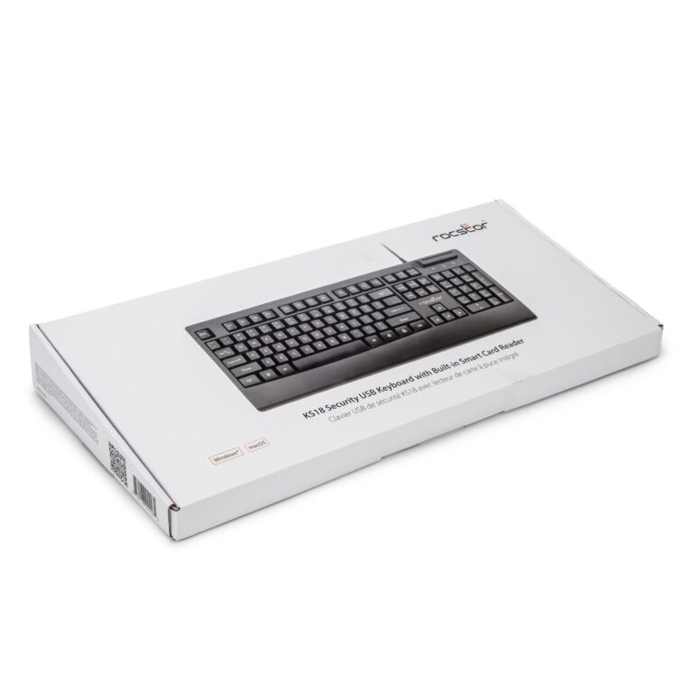 KS18 Security USB Keyboard with Built-in Smart Card Reader – 104 Keys ...