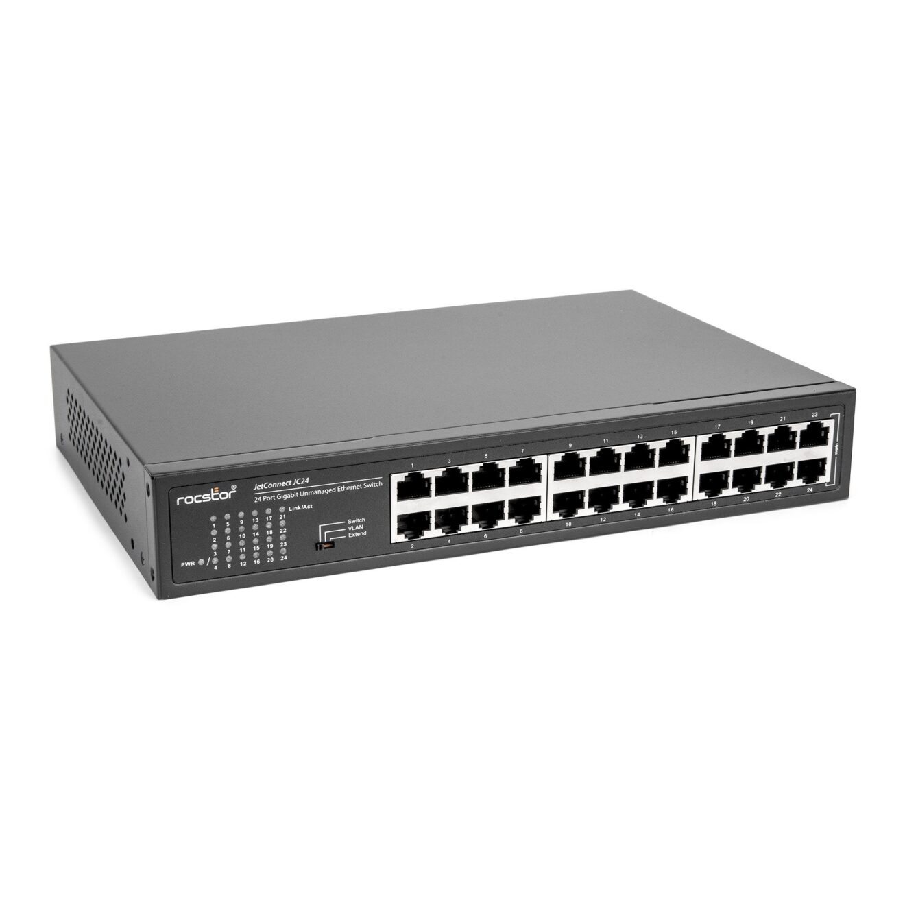 JetConnect JC24 24-Port Gigabit Desktop / Rack mount Unmanaged Network ...