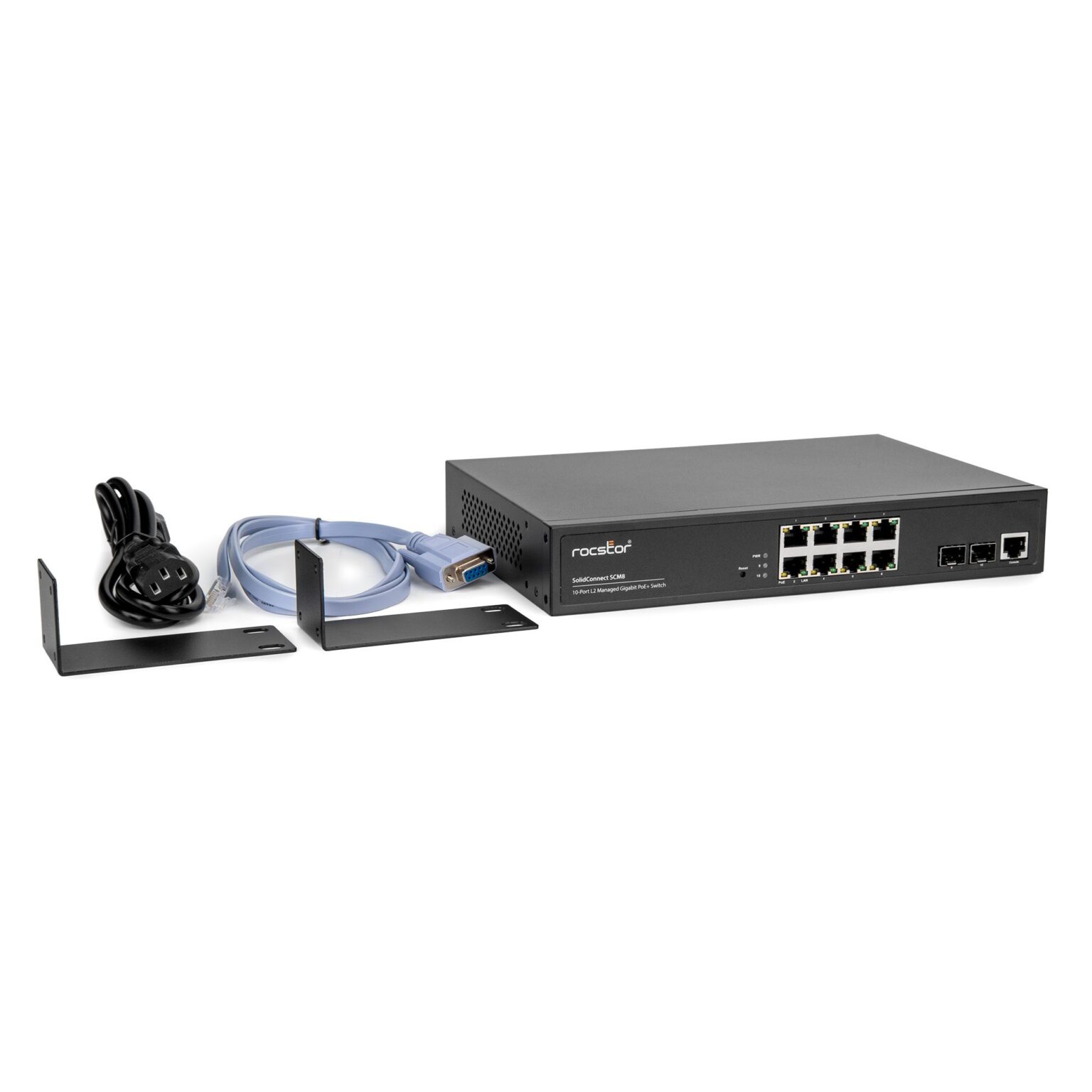 SolidConnect SCM8 8-Port PoE+ Gigabit L2 Managed Ethernet Switch – 8 ...